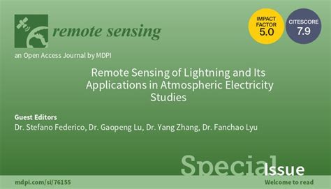 Remote Sensing Mdpi On Linkedin 👏congratulations That The Special Issue Remote Sensing Of