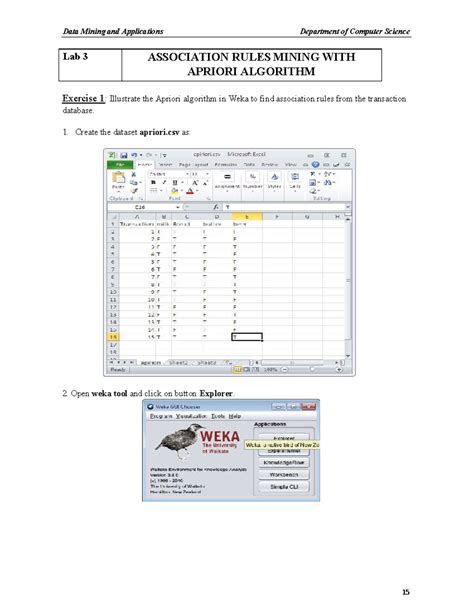 Lab3 Thông Tin Bài Tập Các Lap Môn Khai Thác Dữ Liệu Lab 3 Association Rules Mining With