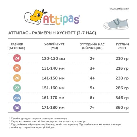 Хөлийн хэмжээ авах Attipas Mongolia