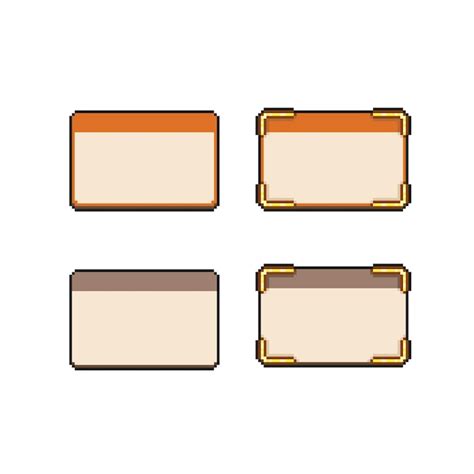 Premium Vector Frame Set In Pixel Art Style