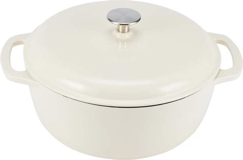 Amazon Basics Enameled Cast Iron Covered Round Dutch Oven 69 Liters