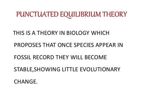 Punctuated Equilibrium Theory