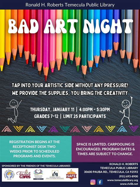 Jan 11 Teen Program Bad Art Night Temecula Ca Patch