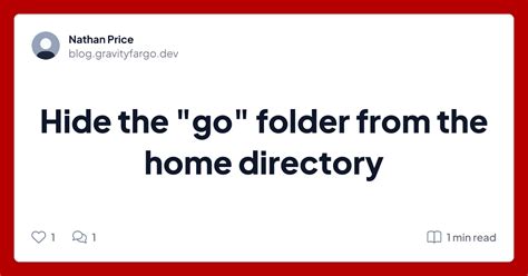 Hide The Go Folder From The Home Directory