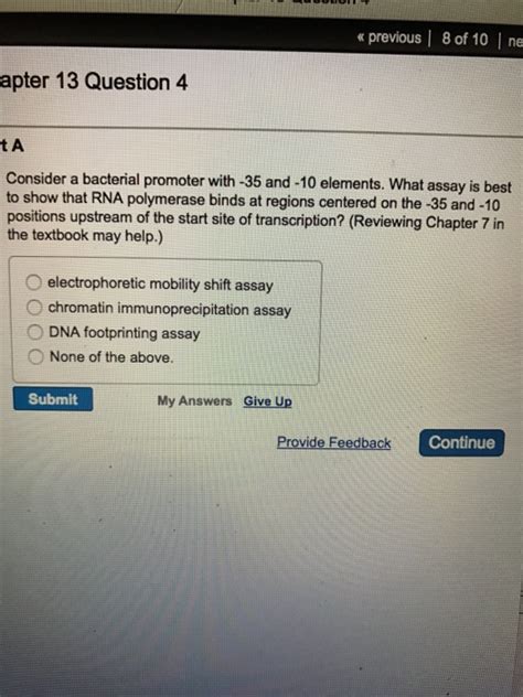 Solved Consider A Bacterial Promoter With 35 And 10