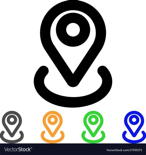 Location Stroke Icon Royalty Free Vector Image