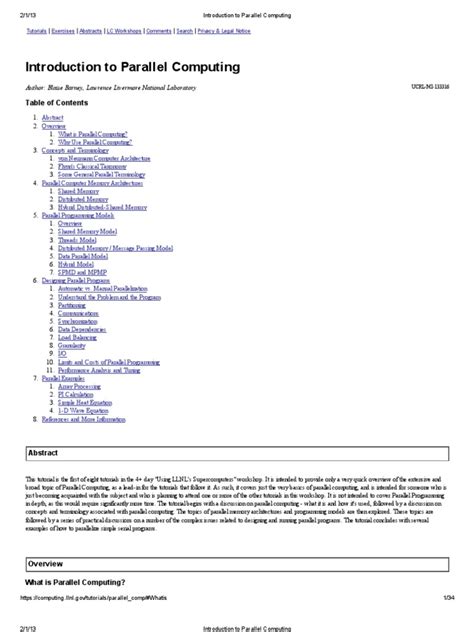 Introduction To Parallel Computing Pdf Parallel Computing Message