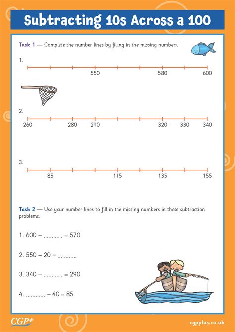 Subtracting Across A Hundred Problems Year 3 Cgp Plus