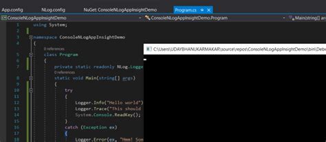 Use Application Insights Logging Adapters With Nlog C Console