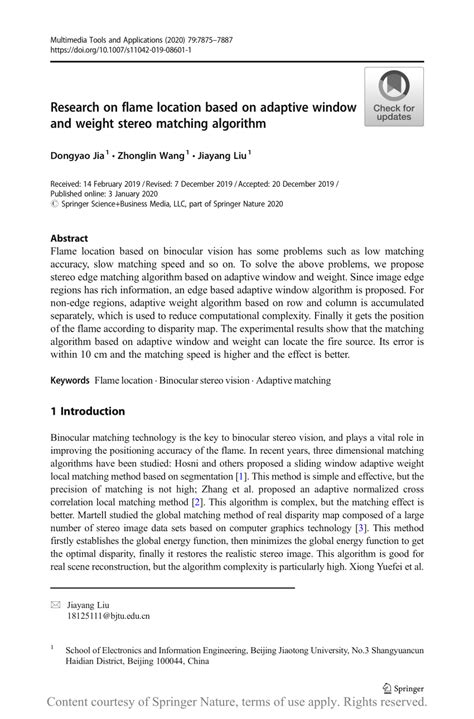 Research On Flame Location Based On Adaptive Window And Weight Stereo Matching Algorithm