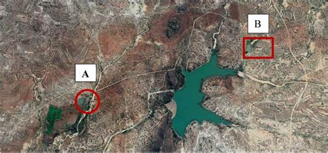 satellite imagery showing some water bodies extracted using ndwi