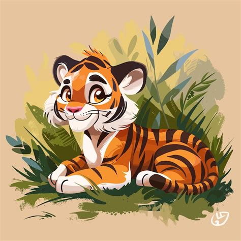 Premium Vector Tiger Cute Vector