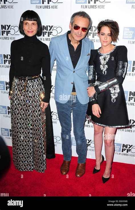 New York Usa 8th October 2014 Juliette Binoche Olivier Assayas