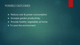 Smart Garden IOT Project PPTX Gardening Home Garden