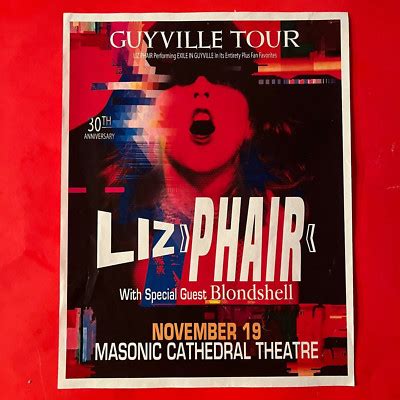 Original Liz Phair Show Flyer 2023 Guyville Tour Detroit Michigan