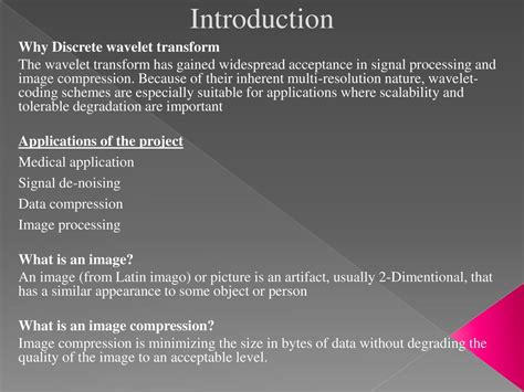 design and implementation of lossless dwt idwt discrete wavelet