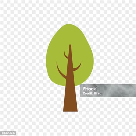 Icône Darbre Simple Symbole De Forêt Et De Jardin Illustration