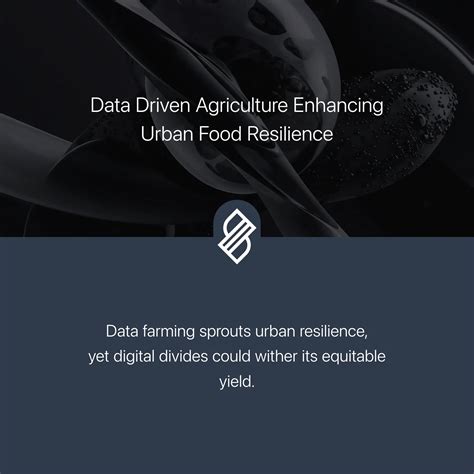 Data Driven Agriculture Enhancing Urban Food Resilience → Scenario