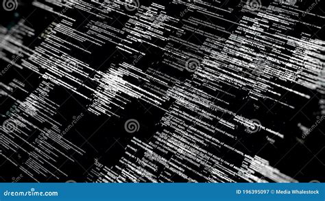 White Scrolling Lines Of Programming Language On Black Background