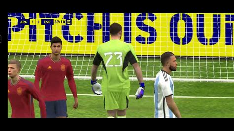 Pes Argentina Vs Spain Androidios Gameplay Youtube