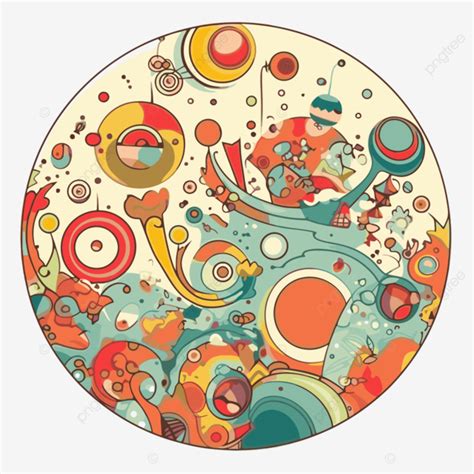 Circle Clipart Colorful Abstract Design With Many Different Objects