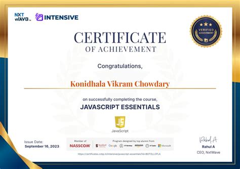 Vikram Chowdary Konidhala On Linkedin Nxtwave Nxtwaveccbp Ccbp