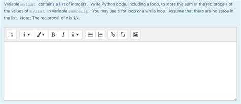 Solved Variable Mylist Contains A List Of Integers Write