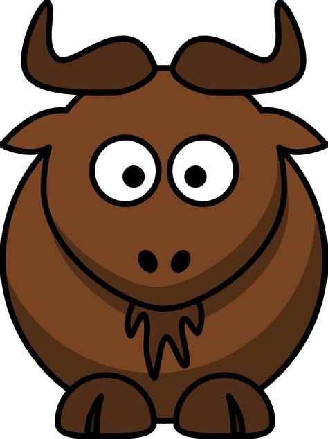 Clipart Cartoon Gnu