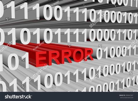 Error Binary Code Background 3d Illustration Stock Illustration