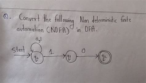 solved Ⓒ convert the following non deterministic finite
