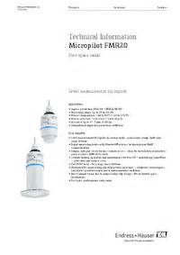 Micropilot FMR Free Space Radar For Level Measurement Endress Hauser ESI Enviropro