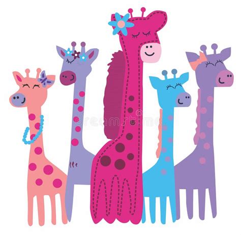Cute Giraffe Print Vector Art Stock Vector Illustration Of