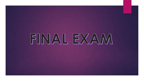 Final Exam Mechatronics Department