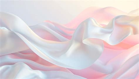 Premium Photo 3d Render Of White Silk Ribbons Gracefully Flowing
