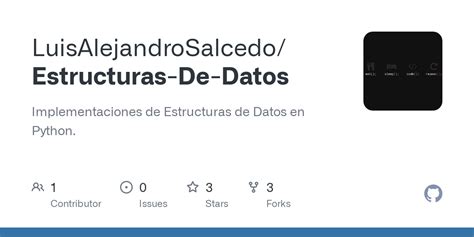 Github Luisalejandrosalcedo Estructuras De Datos Implementaciones De Estructuras De Datos En
