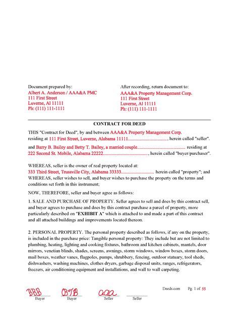 Russell County Contract For Deed Form Alabama