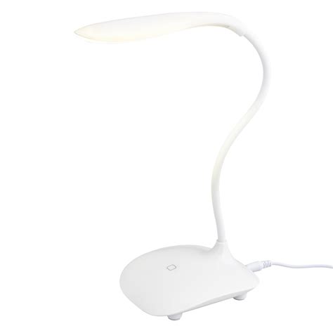Ice White Usb Powered Led Desk Lamp Wilko