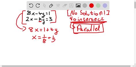 Solved Determine The Value Of K Such That The Following System Of Linear Equations Has