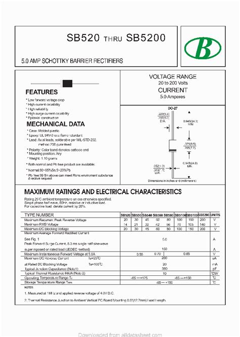 Sb5100 5a Do 278998438pdf Datasheet Download Ic On Line