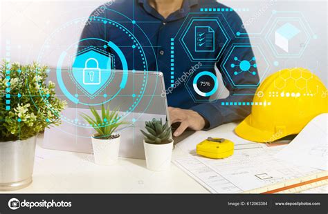 Protecting Business Data Confidence Concept Work Security System