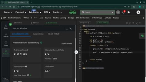 geekstreak2025 gfg160 codingjourney dsa problemsolving