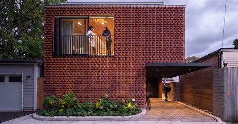 A Laneway House With A Rotated Brick Facade Architecture Collection