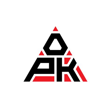 Opk Triangle Letter Logo Design With Triangle Shape Opk Triangle Logo