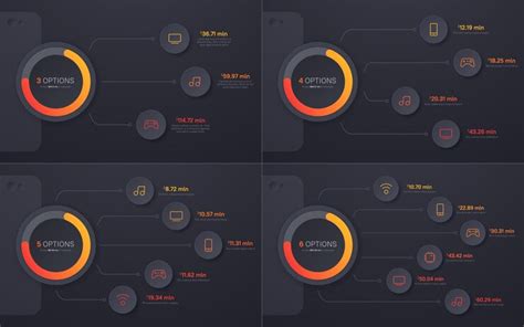 Premium Vector Vector Presentation Infographic Structure Chart Designs 3 4 5 6 Options