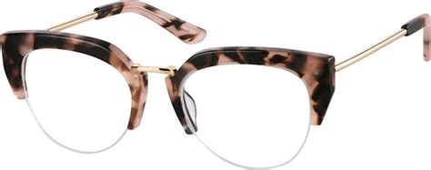 Pink Tortoiseshell Browline Glasses 7821819 Zenni Optical Browline