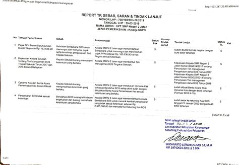 AUDIT BA KAS TAHUN SMP Negeri Jaten