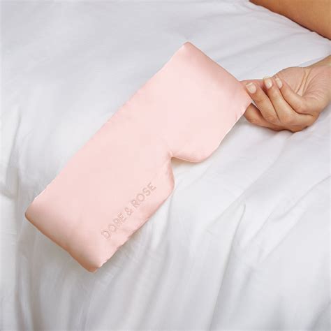 Silk Sleeping Mask Rose Light Pink Luxury And Comfort Dore And
