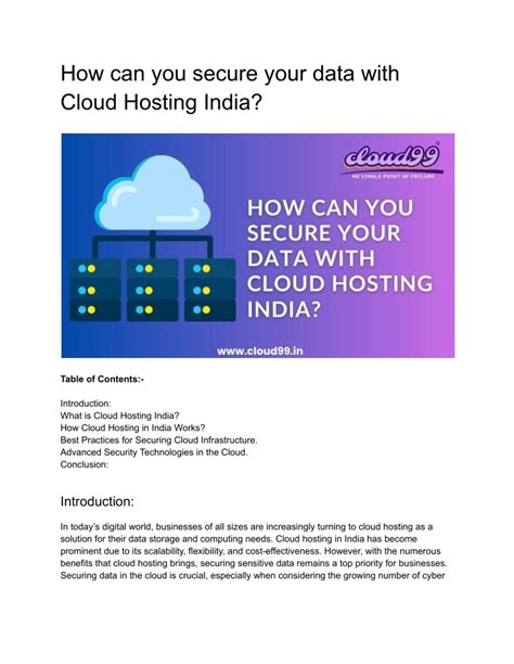 Ppt How Can You Secure Your Data With Cloud Hosting India Powerpoint