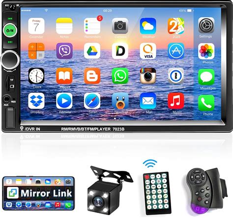 Podofo 7 Pouces Écran Tactile Autoradio 2 Din avec Bluetooth Main Libre