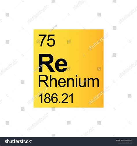 Rhenium Chemical Element Mendeleev Periodic Table Stock Vector Royalty
